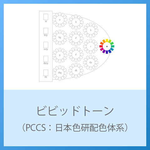 v（ビビッド）トーンとは ～PCCSより～ | 色彩101®｜カラーコーディネートと色彩学習